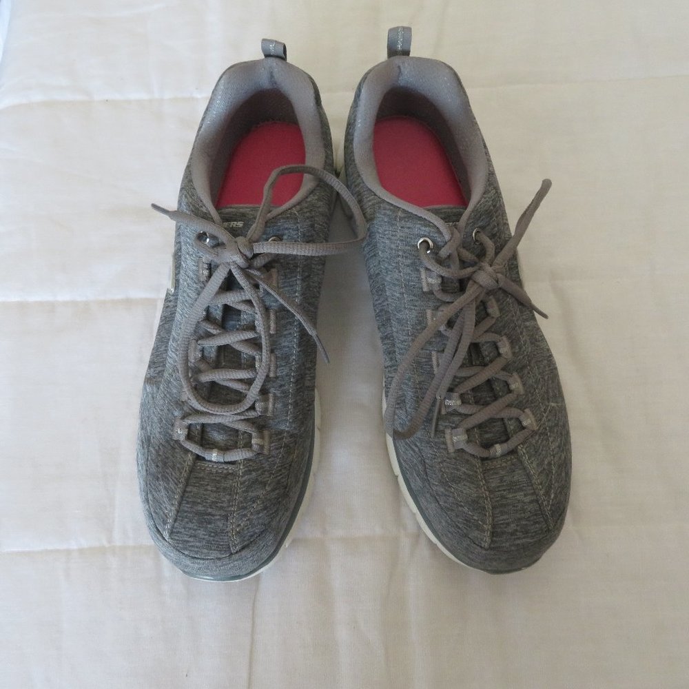 Women's Skechers Gray Flex Elite Running Shoes - Gem